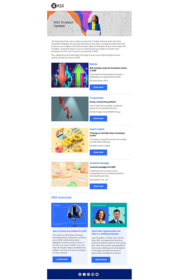 Subscribe for Investor Update